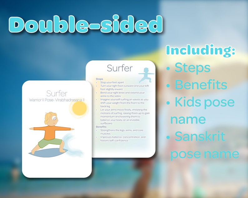Kids Yoga Poses, Summer Activity for Kids, Yoga Cards for Kids - Etsy