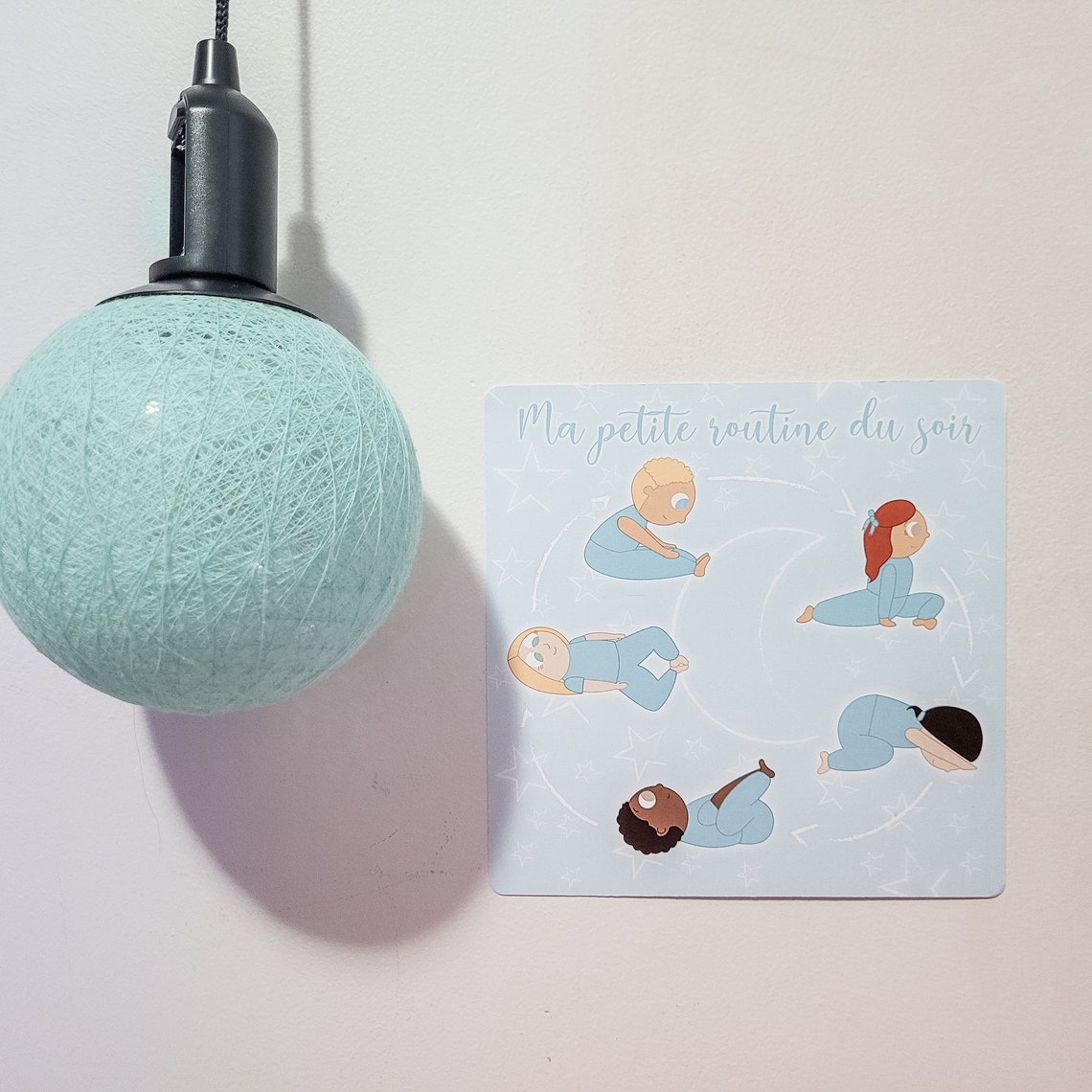 Bedtime Routine Yoga Poses, Yoga Poster Poses for Kids, Calming Corner ...