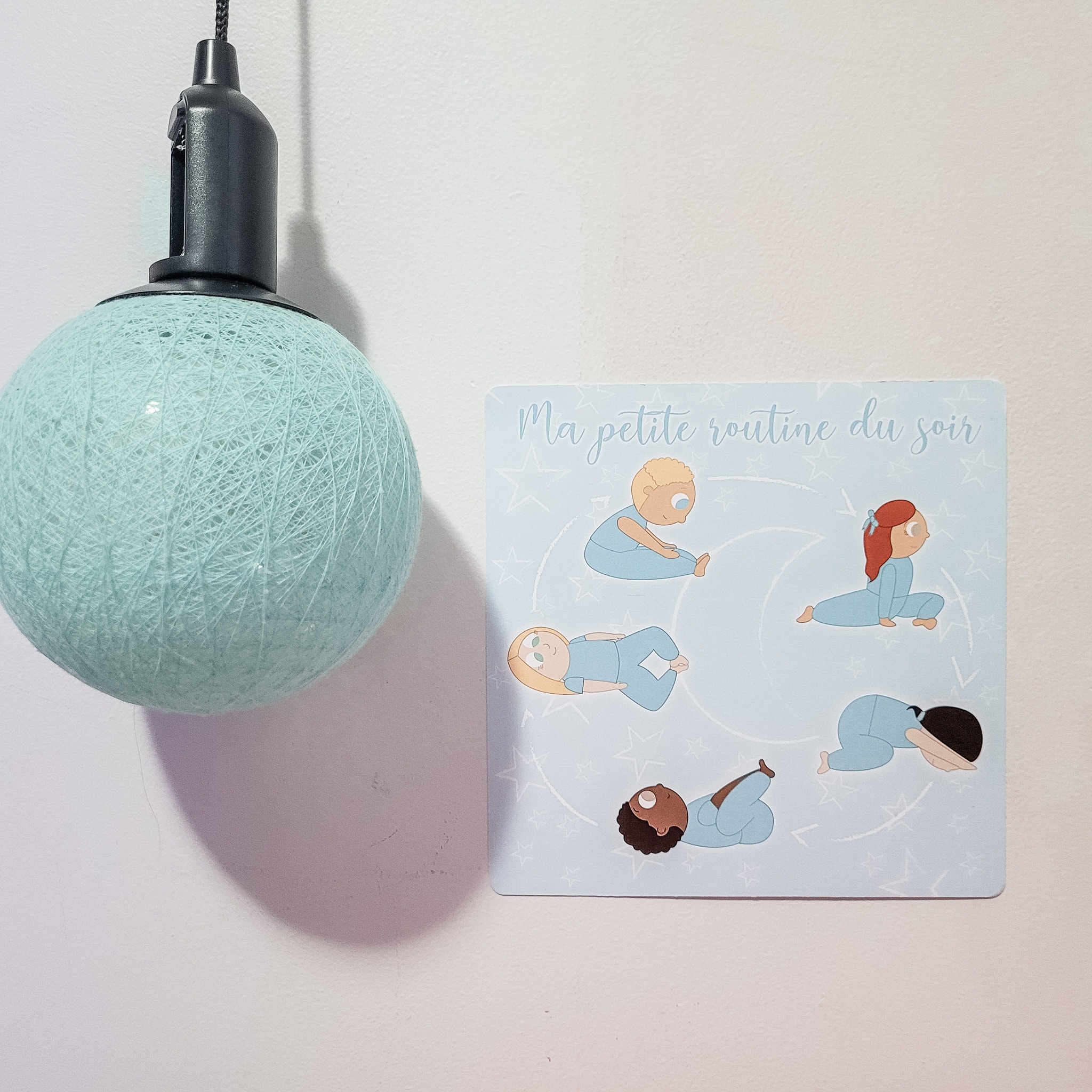 Bedtime Routine Yoga Poses, Yoga Poster Poses for Kids, Calming Corner ...