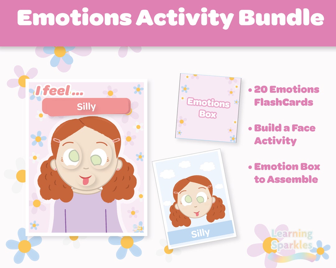 Emotions Printable Activity Girl Version, Feelings Chart Printable ...