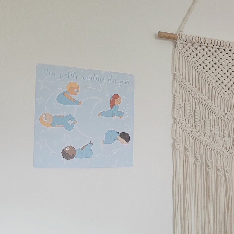 Bedtime Routine Yoga Poses, Yoga Poster Poses for Kids, Calming Corner ...