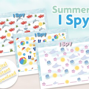 I Spy Summer, I Spy Activity for Kids, Vacation Game, Beach Game - Etsy