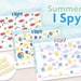 I Spy Summer, I Spy Activity for Kids, Vacation Game, Beach Game - Etsy