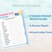 Summer Word Scramble, Word Scramble Game, Summer Games for Kids, Summer ...