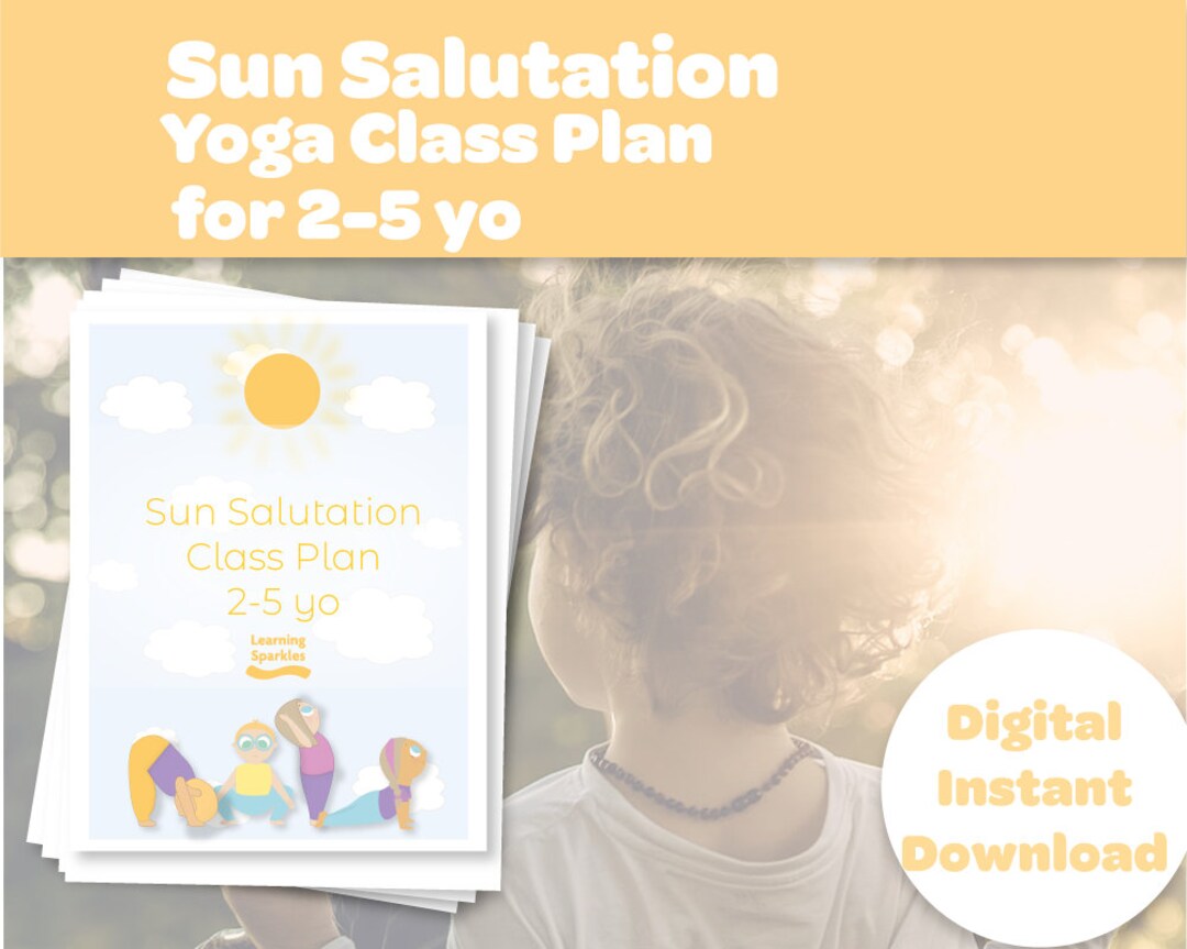 Sun Salutation Yoga Lesson Plan Kit, Kid Yoga Cards, Mindfulness, Kids ...