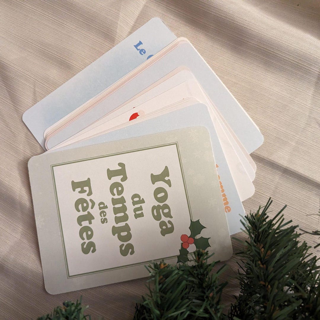 Cartes De Yoga De Noël, Temps Des Fêtes, Yoga Pour Enfants Noël - Etsy