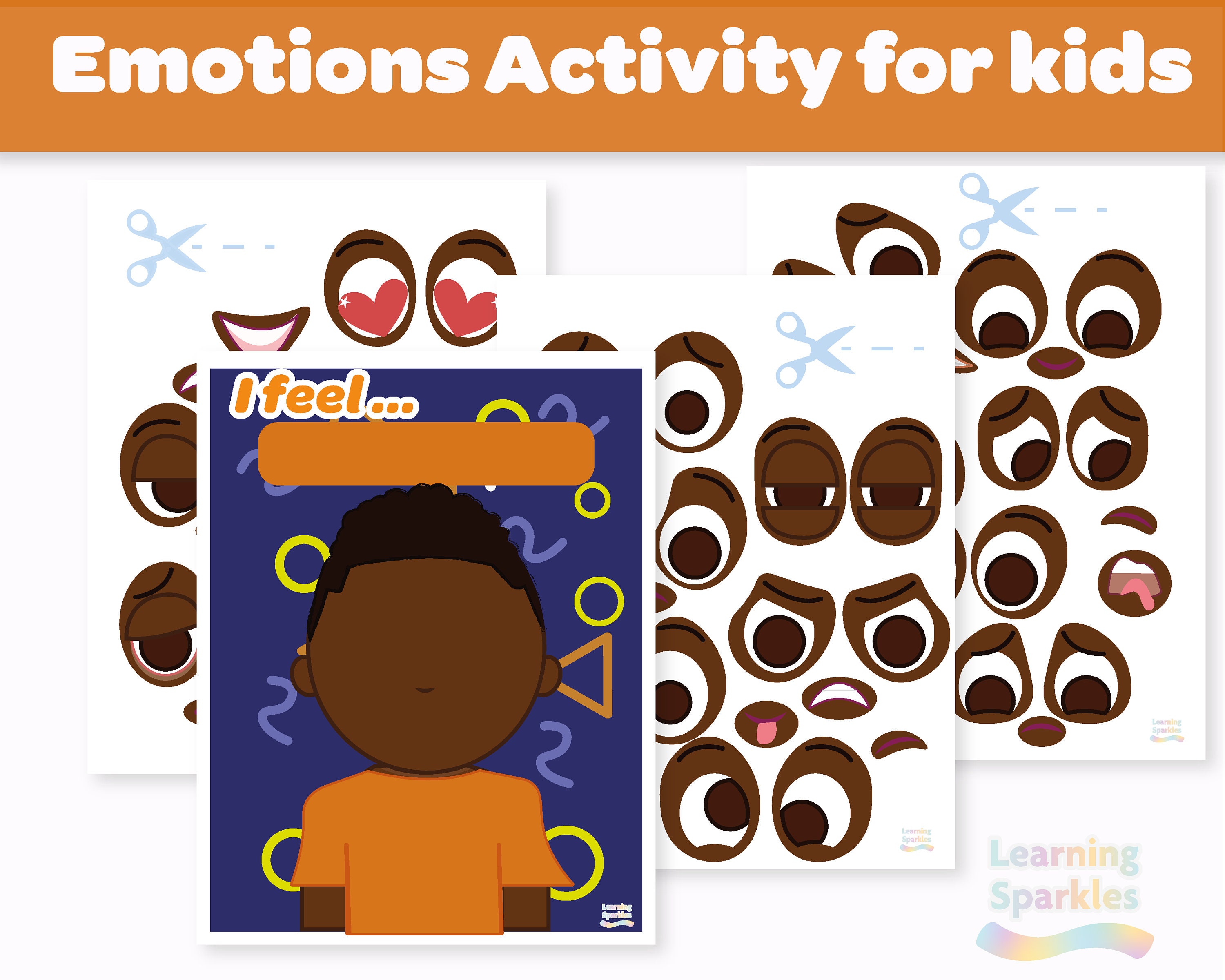 Emotions Printable Activity Boy Version, Feelings Chart Printable ...