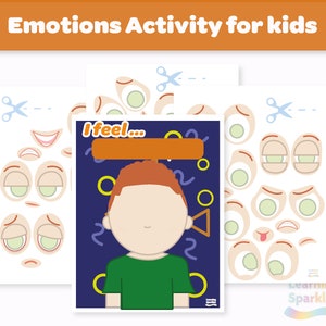 Emotions Printable Activity Boy Version, Feelings Chart Printable ...