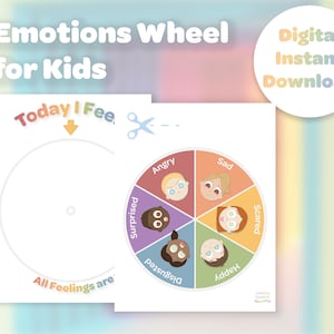 Feeling Wheel for Kids, Emotion Wheel Printable - Etsy