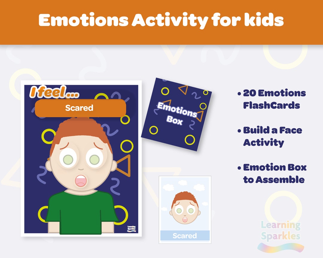 Emotions Printable Activity Boy Version, Feelings Chart Printable ...