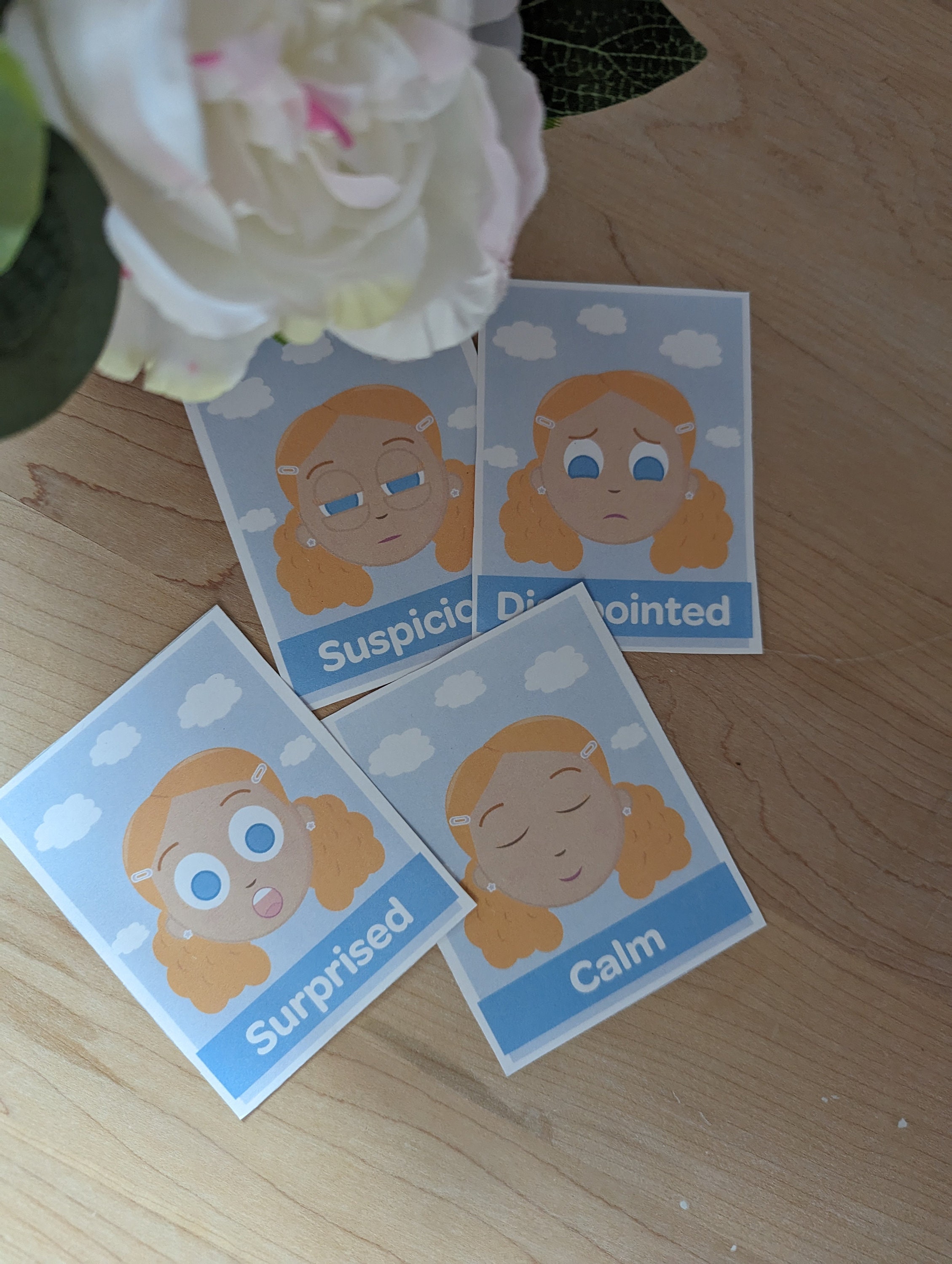 Emotion Flashcards, Toddler Girls Feelings, Montessori Printable ...