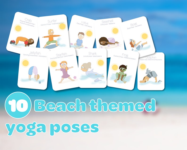 Kids Yoga Poses, Summer Activity for Kids, Yoga Cards for Kids - Etsy