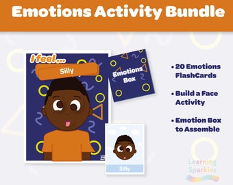 Emotions Printable Activity Boy Version, Feelings Chart Printable ...