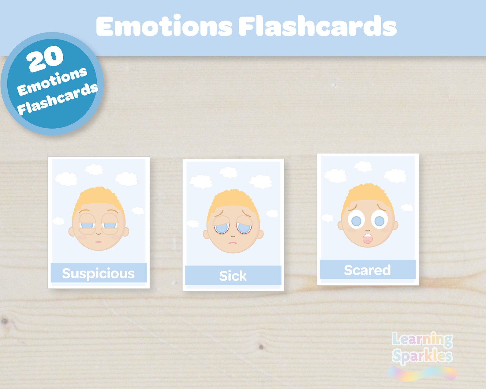 Emotions Printable Activity Boy Version, Feelings Chart Printable ...