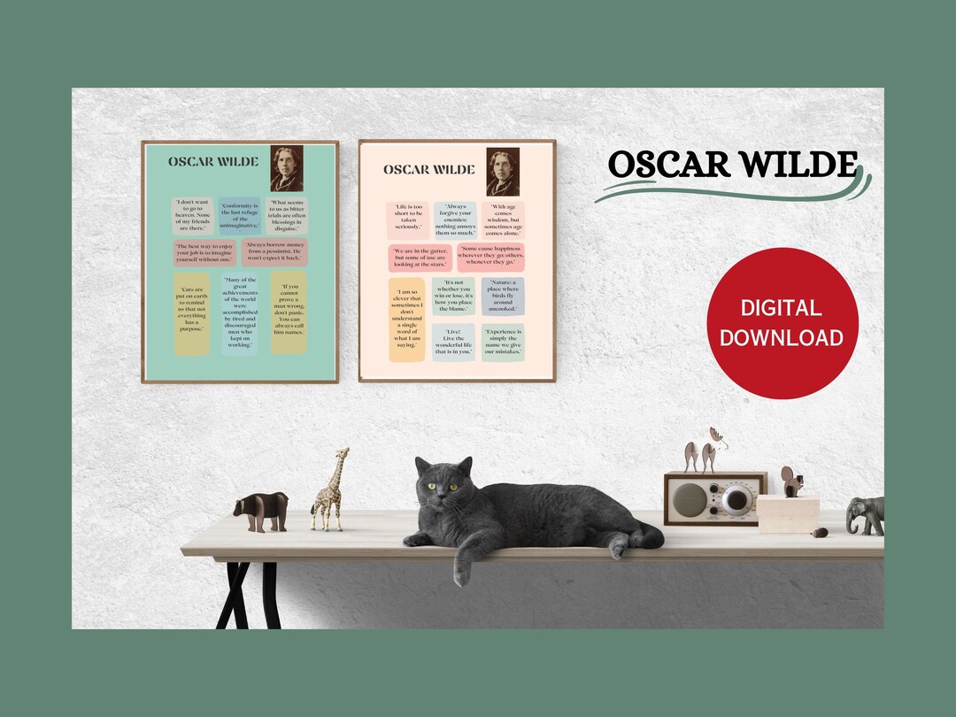 Printable Oscar Wilde Quotes Wall Art Humorous Wall Quote Quotes Office ...