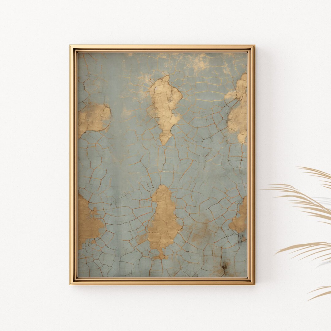 Vintage Crackle Texture Art Print, Abstract Wall Art, Rustic Home Decor ...