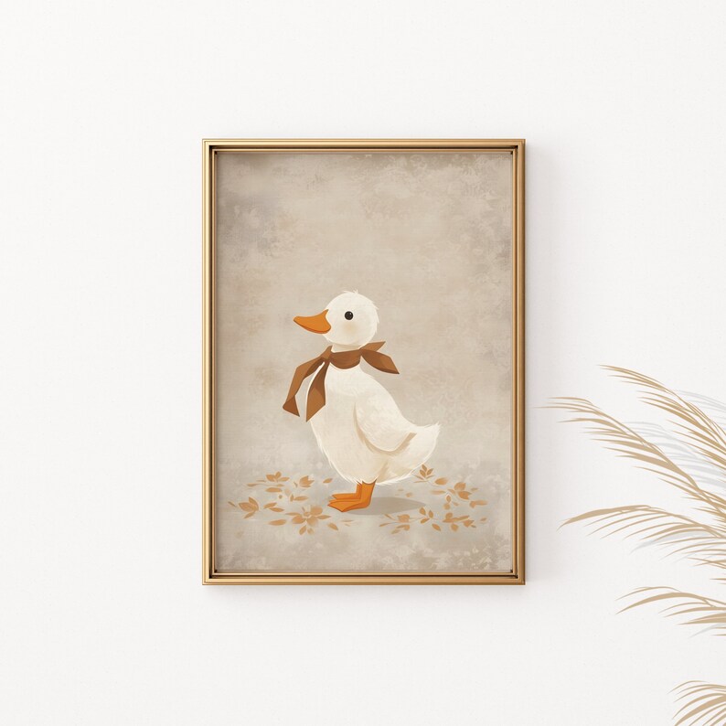 Cute Nursery Duck Wall Art, Baby Room Decor, Animal Print, Kids Bedroom ...