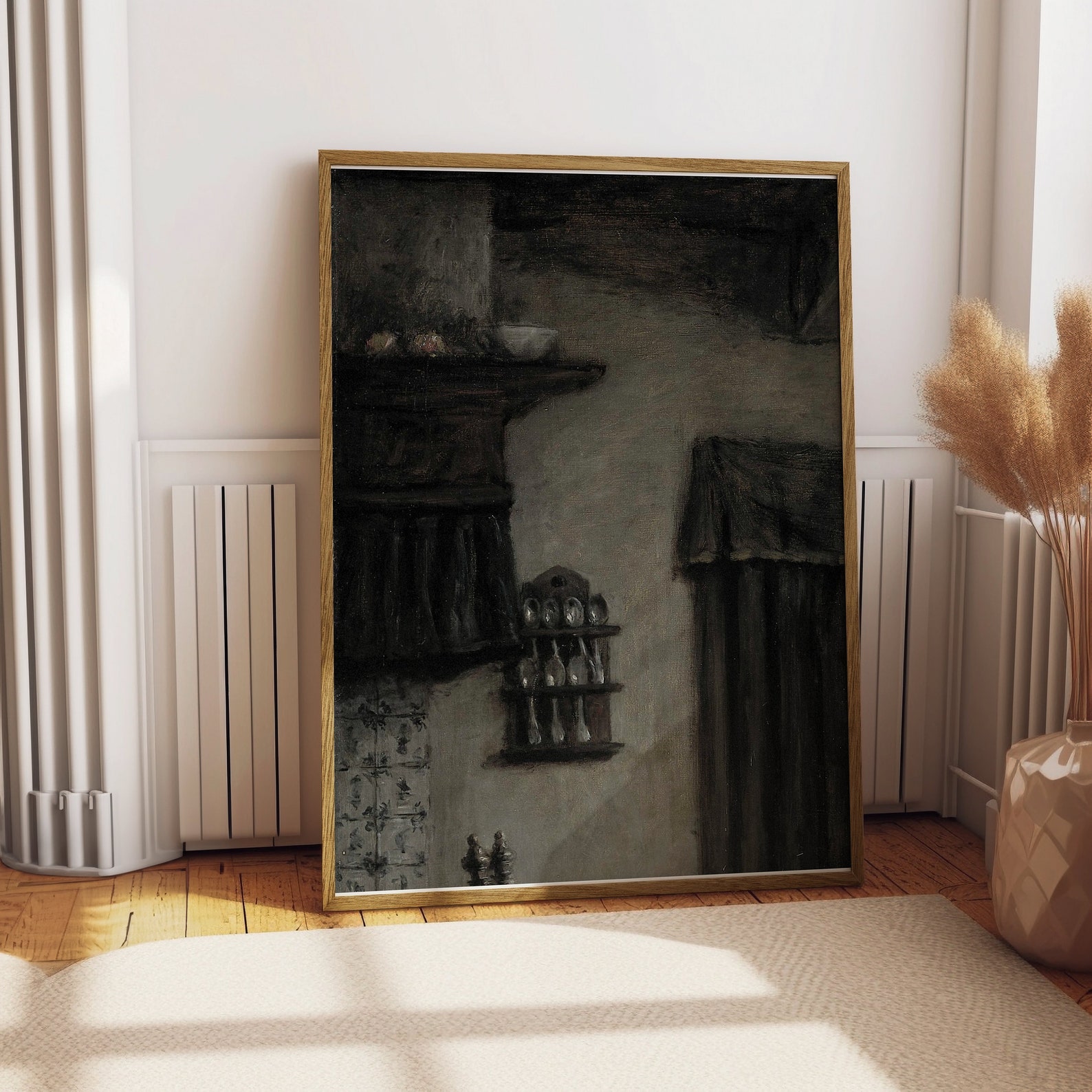 Vintage Kitchen Scene Wall Art Print, Retro Home Decor Poster, Unframed ...