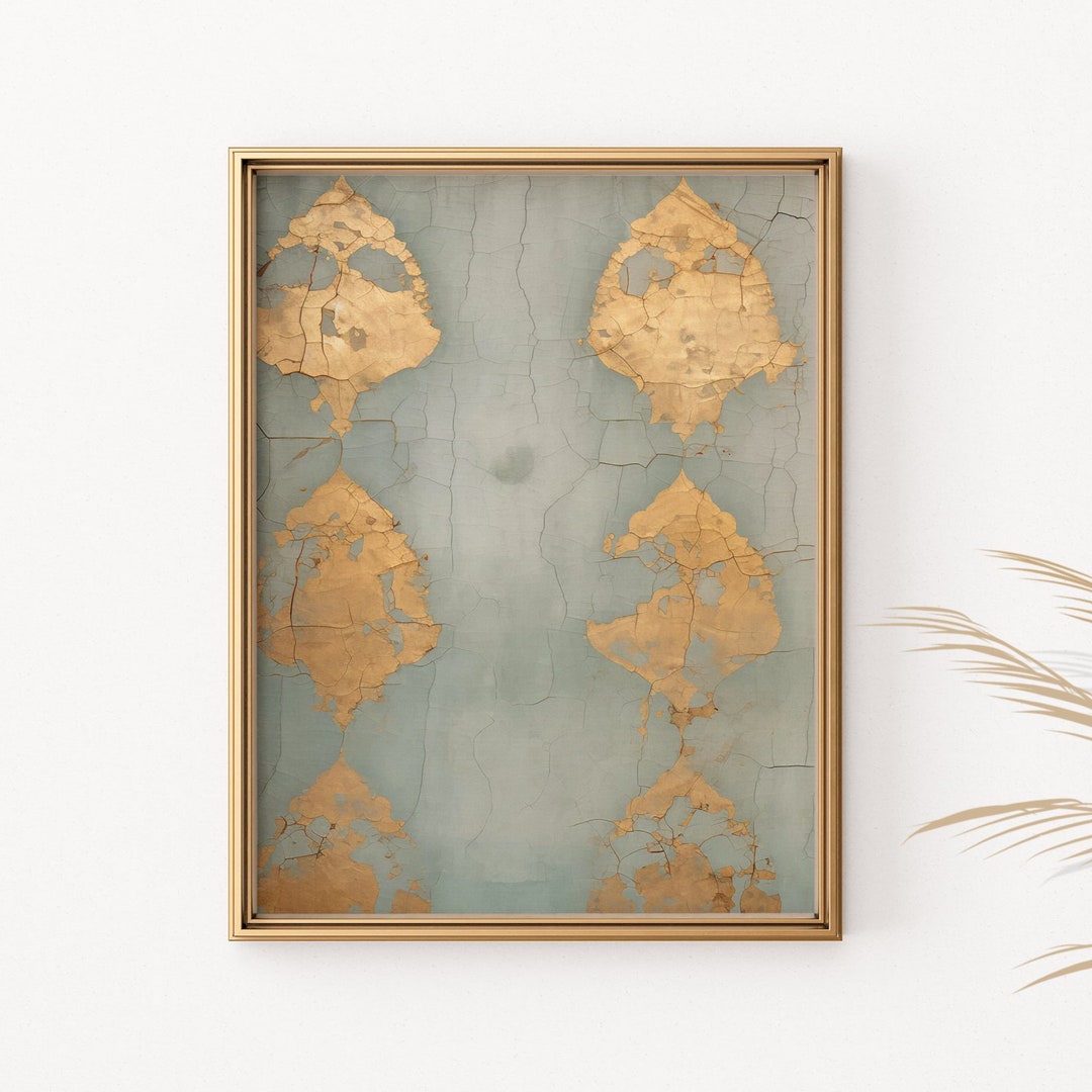 Abstract Gold Leaf Print, Modern Wall Art, Unframed Poster, Home Decor ...