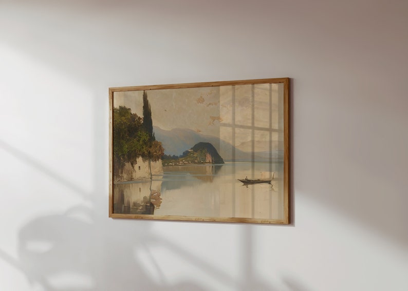 Vintage Landscape Poster, Unframed Wall Art,serene Lake Scene,classic ...