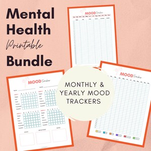 Mental Health Journal Digital - Printable Mood Trackers, Habit Trackers ...