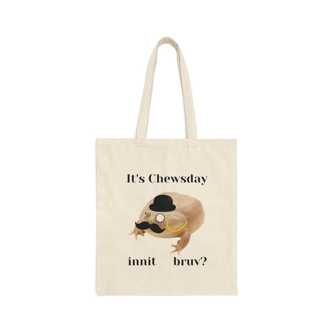 It's Chewsday Innit Bruv? Chic Frog Monocle Tote Bag - Etsy