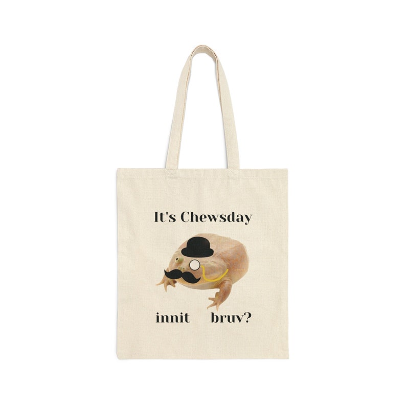 It's Chewsday Innit Bruv Chic Frog Monocle Tote Bag - Etsy