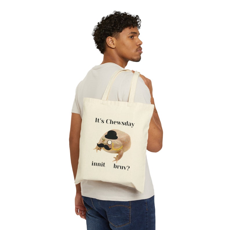 It's Chewsday Innit Bruv? Chic Frog Monocle Tote Bag - Etsy