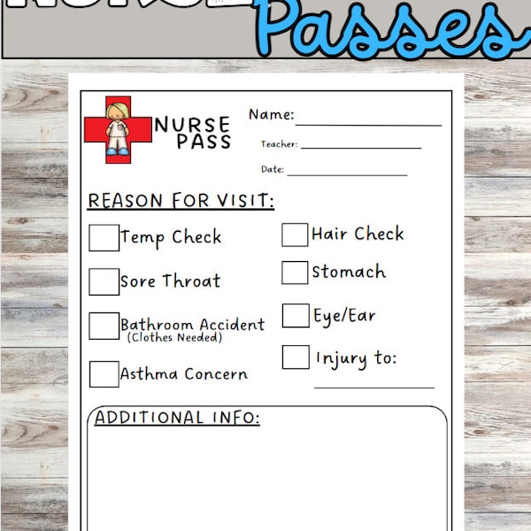 Nurse Pass - Etsy