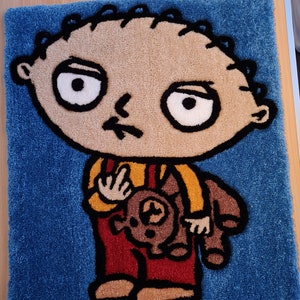 Stewie Rug | Hand Tufted Cartoon Wall Hanging / Rug - Etsy