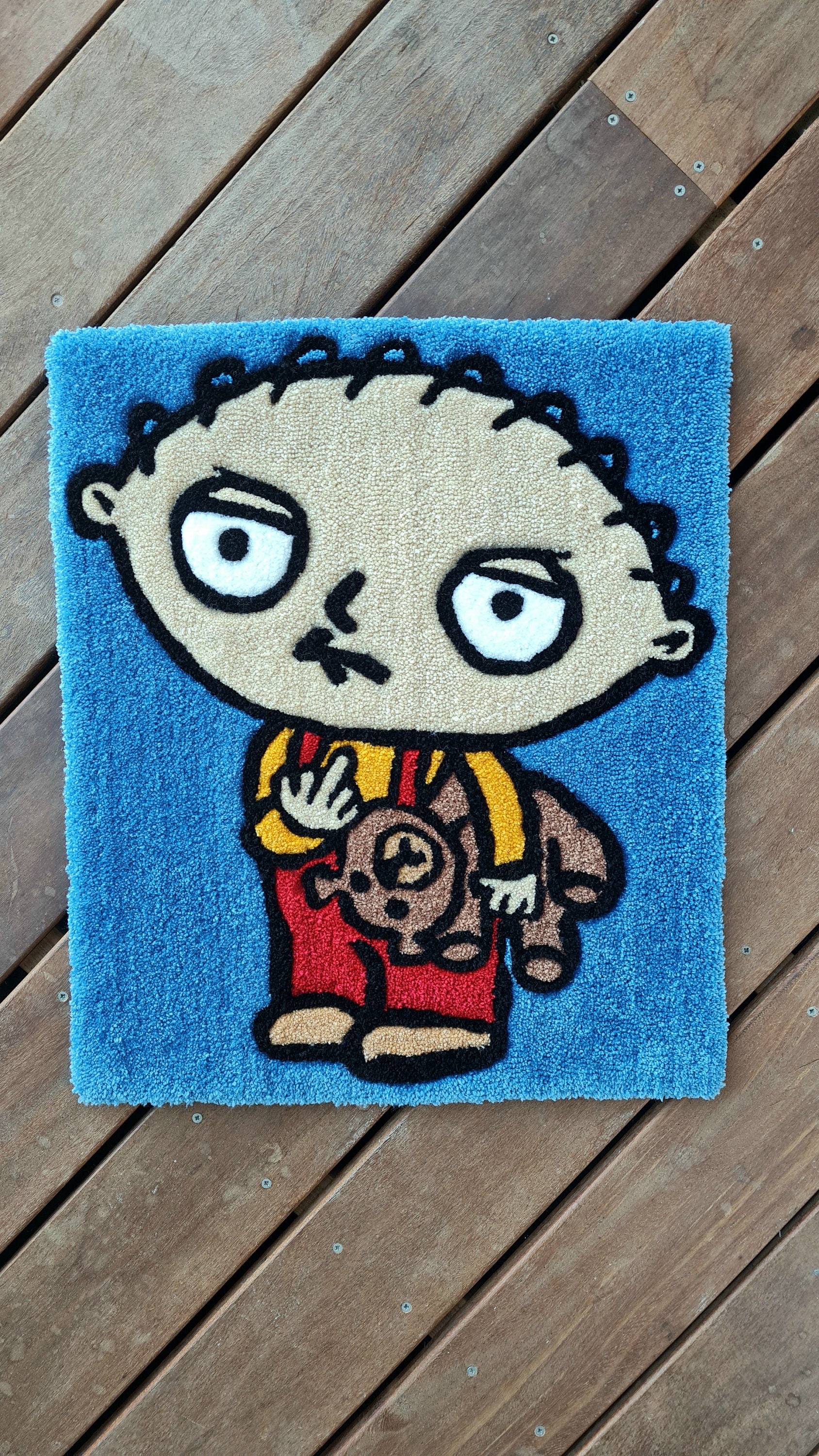 Stewie Rug | Hand Tufted Cartoon Wall Hanging / Rug - Etsy