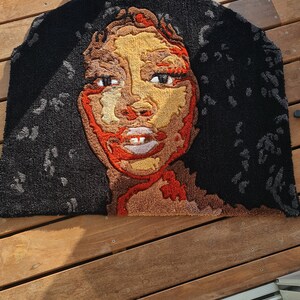 SZA Tufted Rug | Handmade Statement Rug | Portrait Rug - Etsy