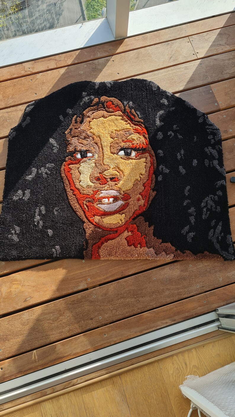 SZA Tufted Rug | Handmade Statement Rug | Portrait Rug - Etsy