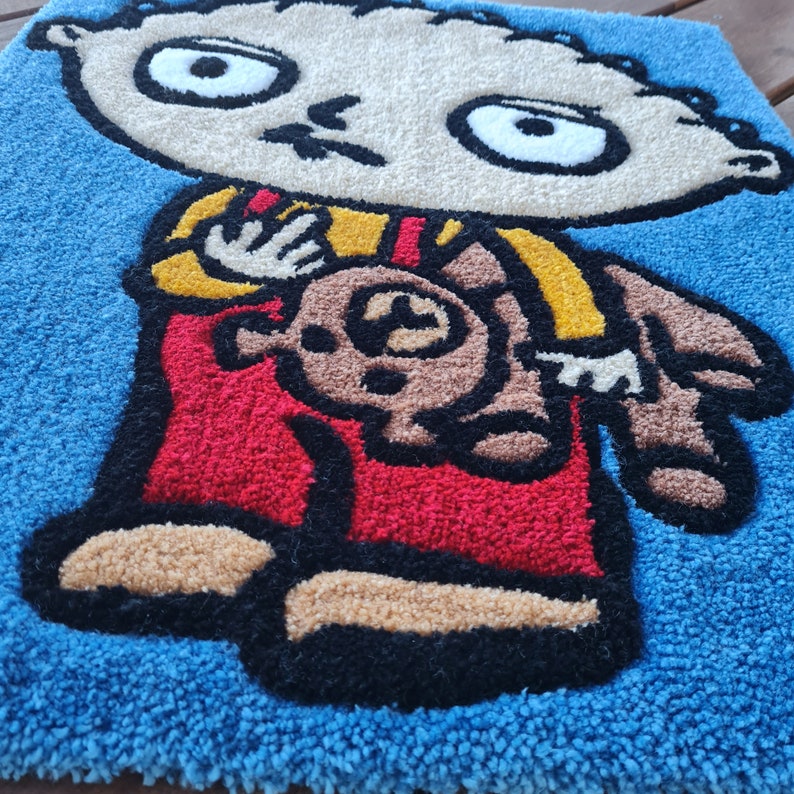 Stewie Rug | Hand Tufted Cartoon Wall Hanging / Rug - Etsy
