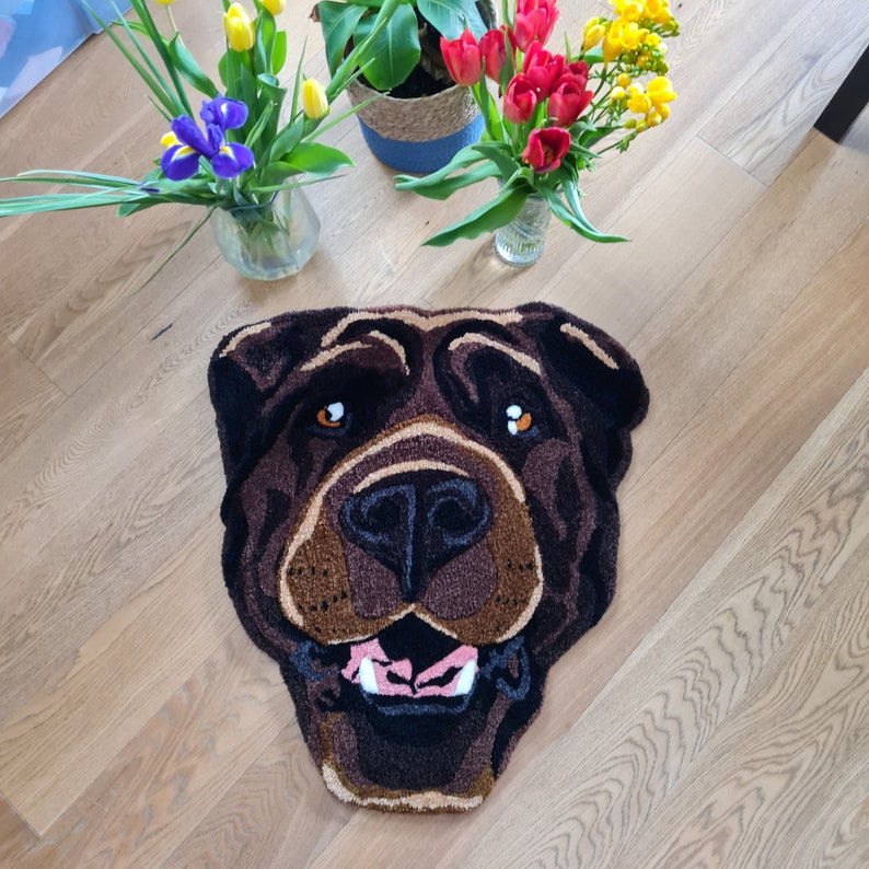 Custom Pet Portrait Rug Dog / Cat Rug Tufted Rug Handmade in the UK - Etsy