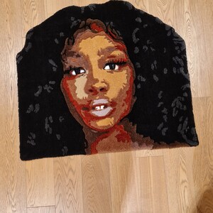 SZA Tufted Rug | Handmade Statement Rug | Portrait Rug - Etsy