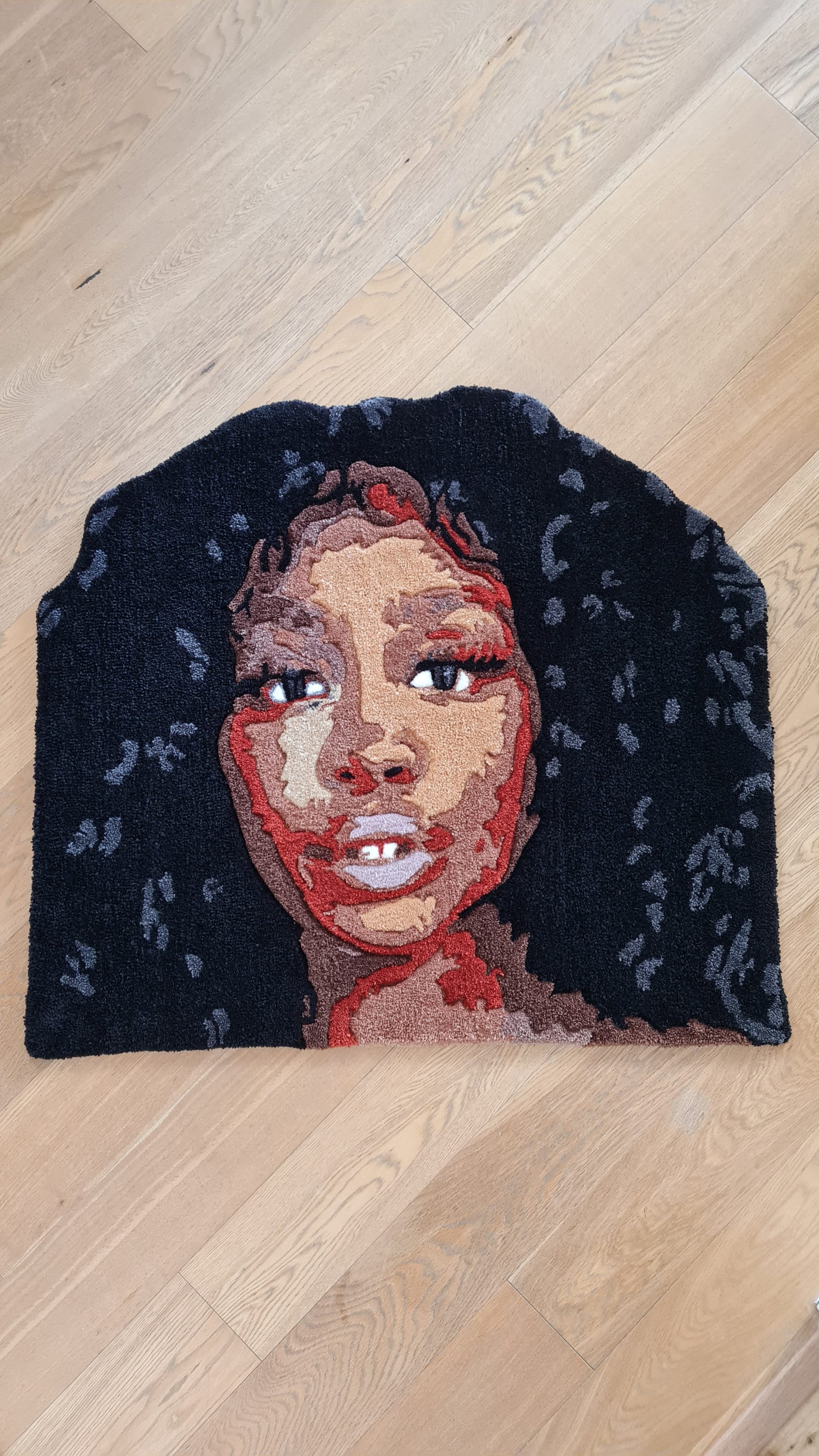 SZA Tufted Rug | Handmade Statement Rug | Portrait Rug - Etsy