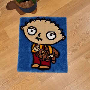 Stewie Rug | Hand Tufted Cartoon Wall Hanging / Rug - Etsy
