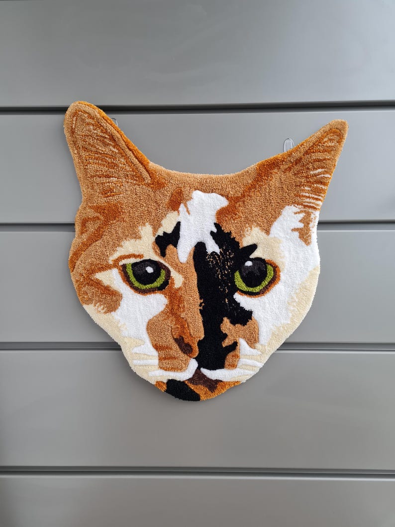 Custom Tufted Pet Portrait, Rug or Wall Hanging, Dog Cat Memorial Gift ...
