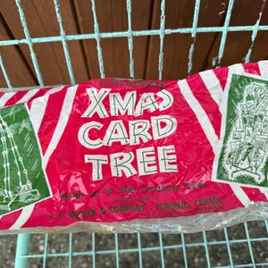 Christmas Tree Card Holder Vintage Metal Manufactured in Canada Holds ...
