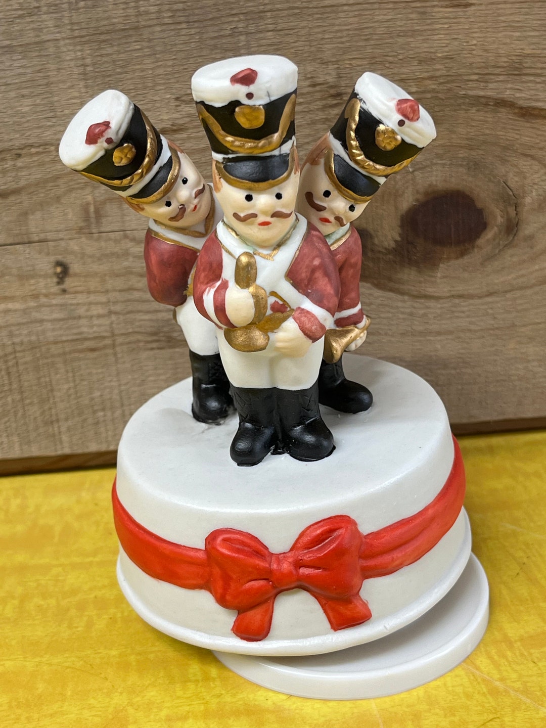 Toy Soldiers Music Box Figurine Vintage Christmas Decor Xmas Decoration ...