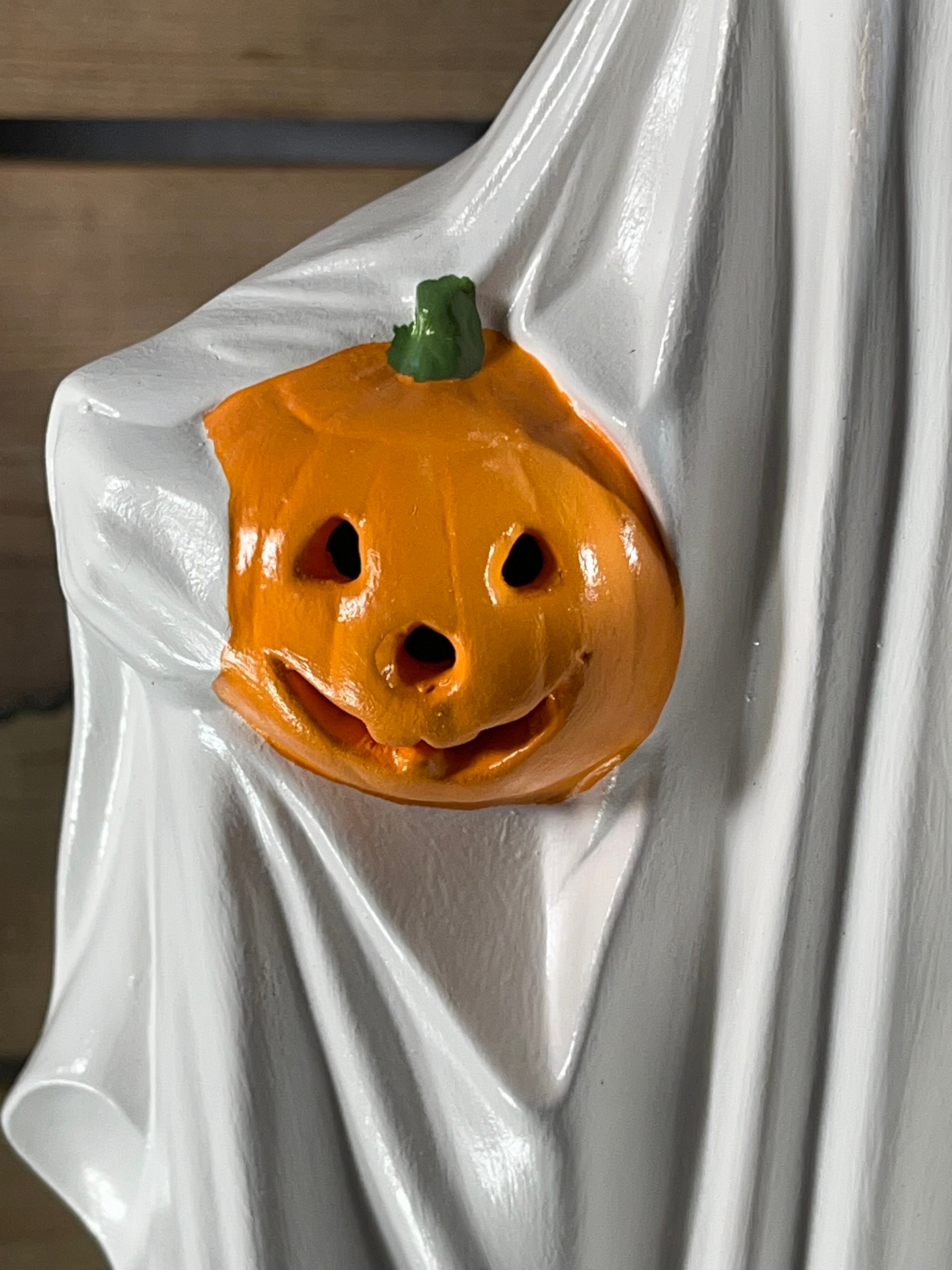 Ghost Pumpkin Jack Olantern Monster Halloween Decor Vintage Lighted ...