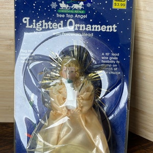 Christmas Tree Tree Top Angel Ornament Electric Illuminated Mini Lights ...