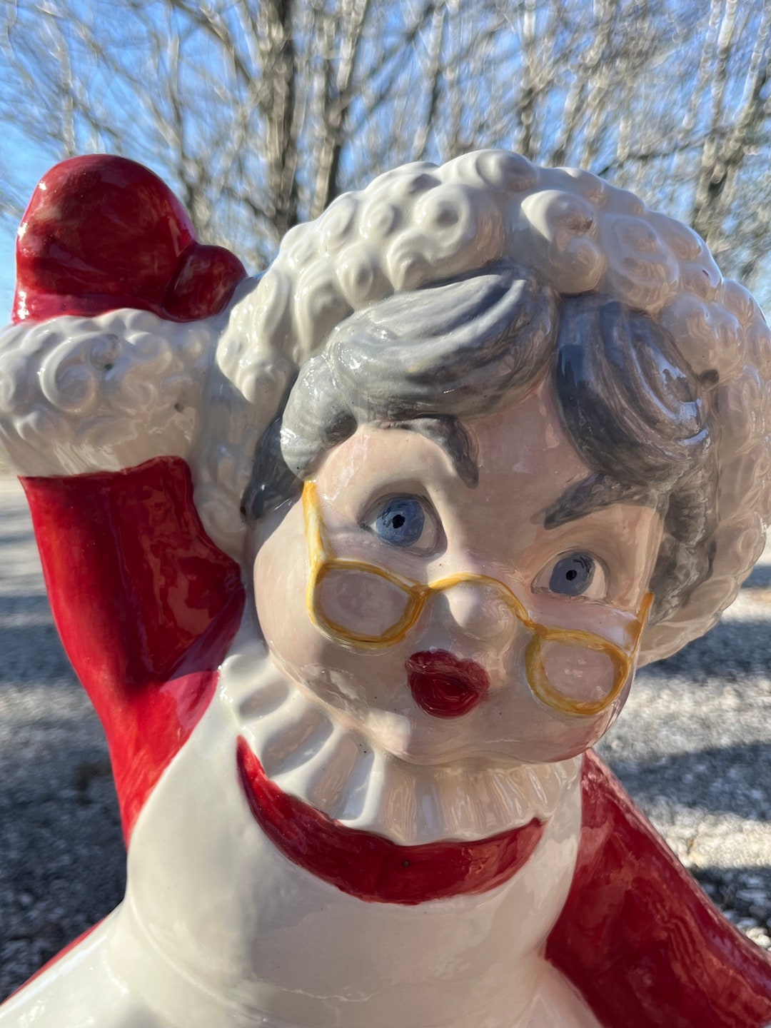 Mrs Santa Claus Ceramic Hobbyist Figurine Vintage Christmas Decor Xmas ...