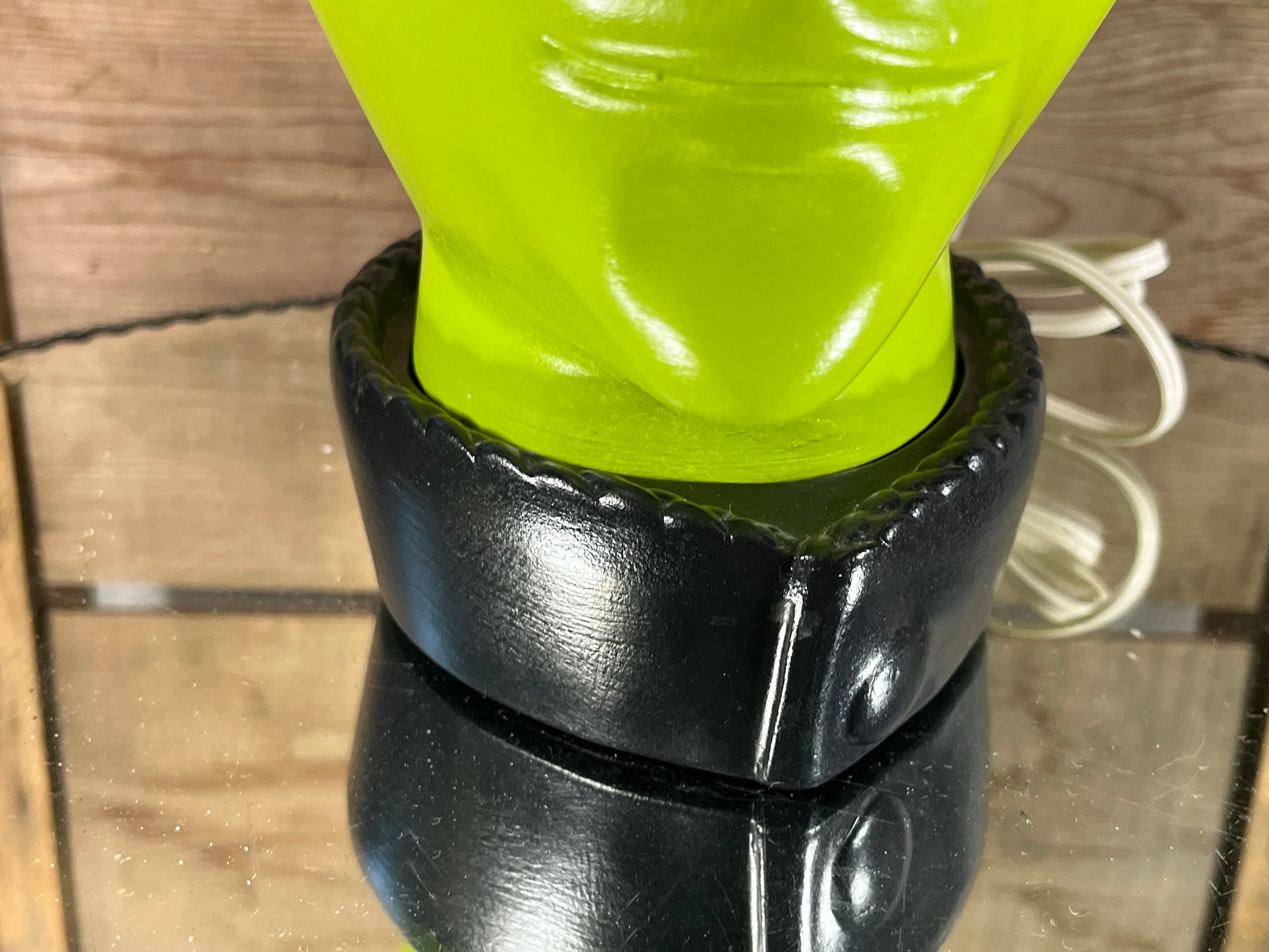 Alien Monster Halloween Decor Vintage Lighted Plug in Table Lamp Face ...