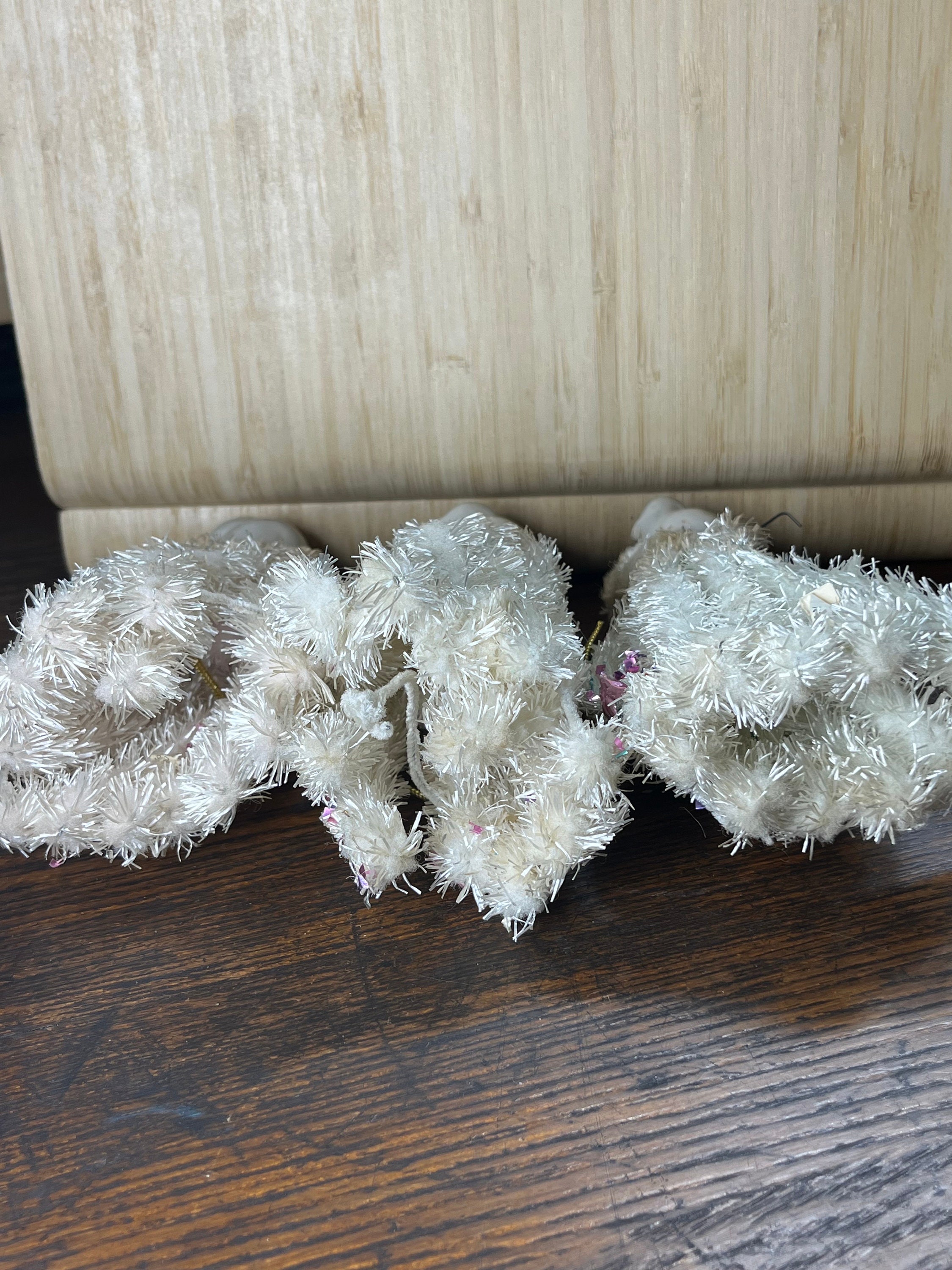 Angels Ceramic Head Pipe Cleaner Christmas Tree Ornament Xmas Japan ...