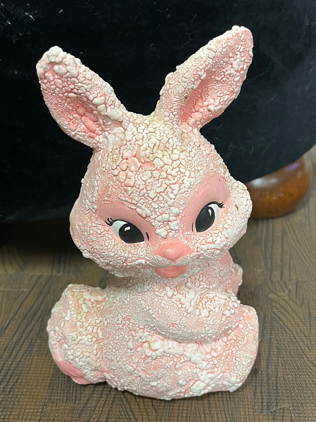 Easter Bunny Rabbit Ceramic Hand Painted Decoration Big Eyes Decor ...