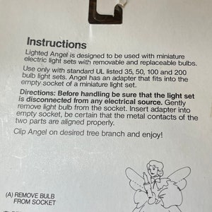 Christmas Tree Tree Top Angel Ornament Electric Illuminated Mini Lights ...