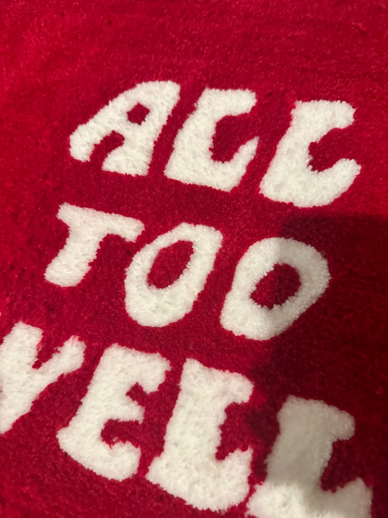 Taylor Swift - All Too Well Tufted Rug 26inch - MADE TO ORDER - Custom ...