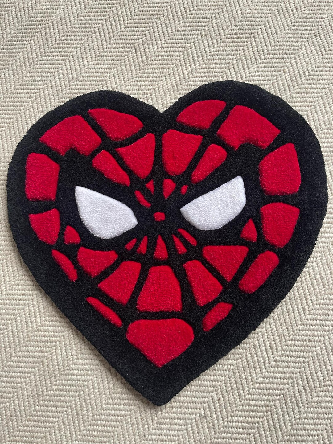 Spiderman Heart Tufted Rug - Made to Order - Etsy